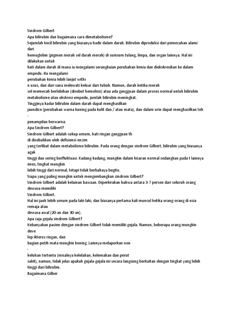 Sindrom Gilbert | PDF