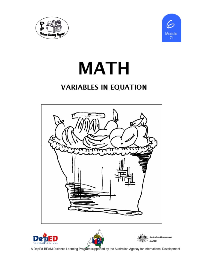 Math 6 DLP 71 - Variables in Equation | PDF | Variable (Mathematics) | Equations
