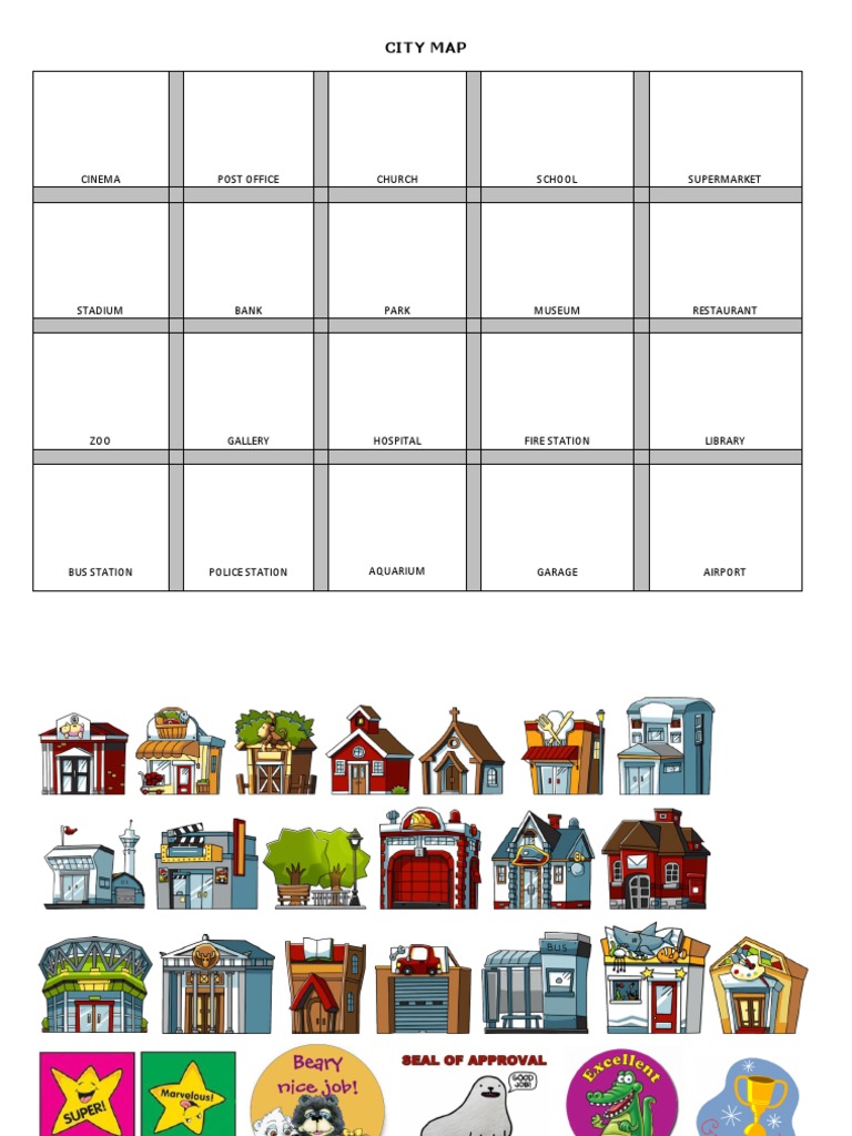 City Map With Stickers Bonus Fun Activities Games Picture Dictionaries ...