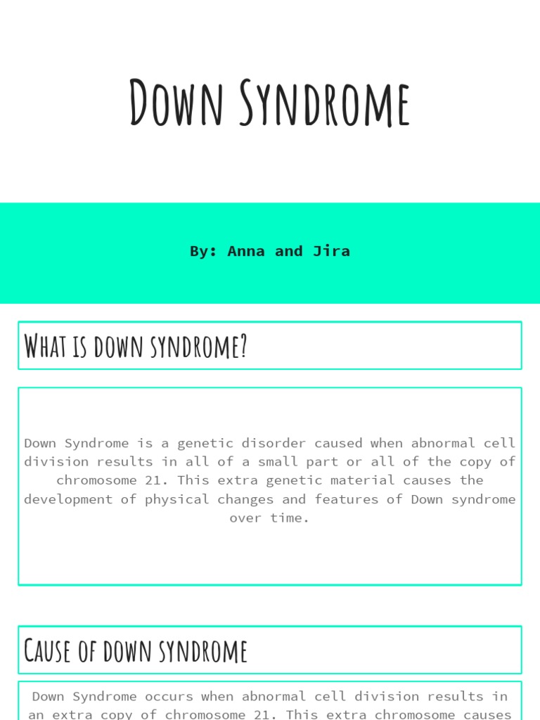 Down Syndrome Project 1 | PDF
