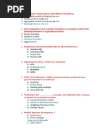 Management Exit Exam Model 2017 | PDF | Pricing | Product (Business)