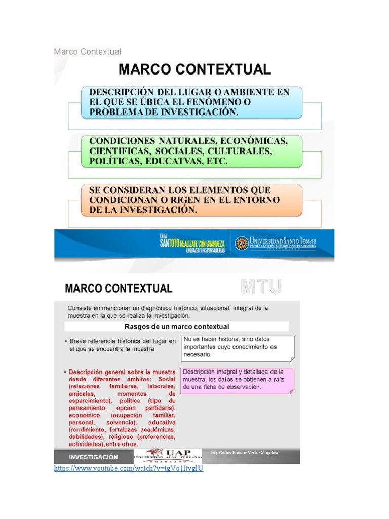 Marcos CONTEXTUAL Y TEORICO | PDF