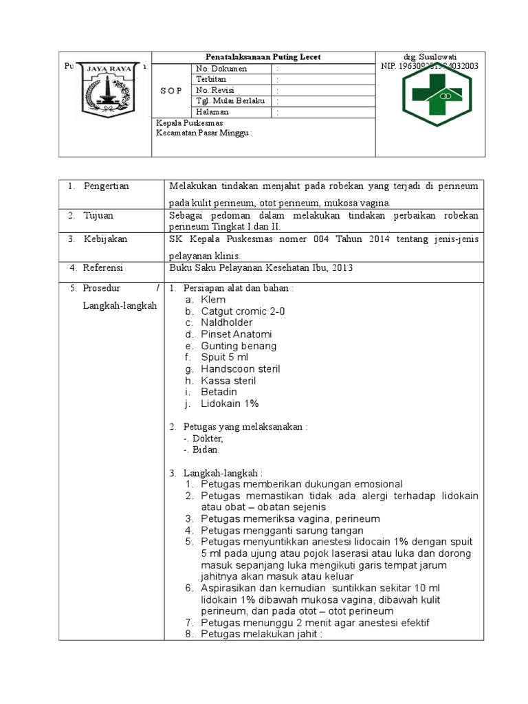Sop Hecting Perineum | PDF