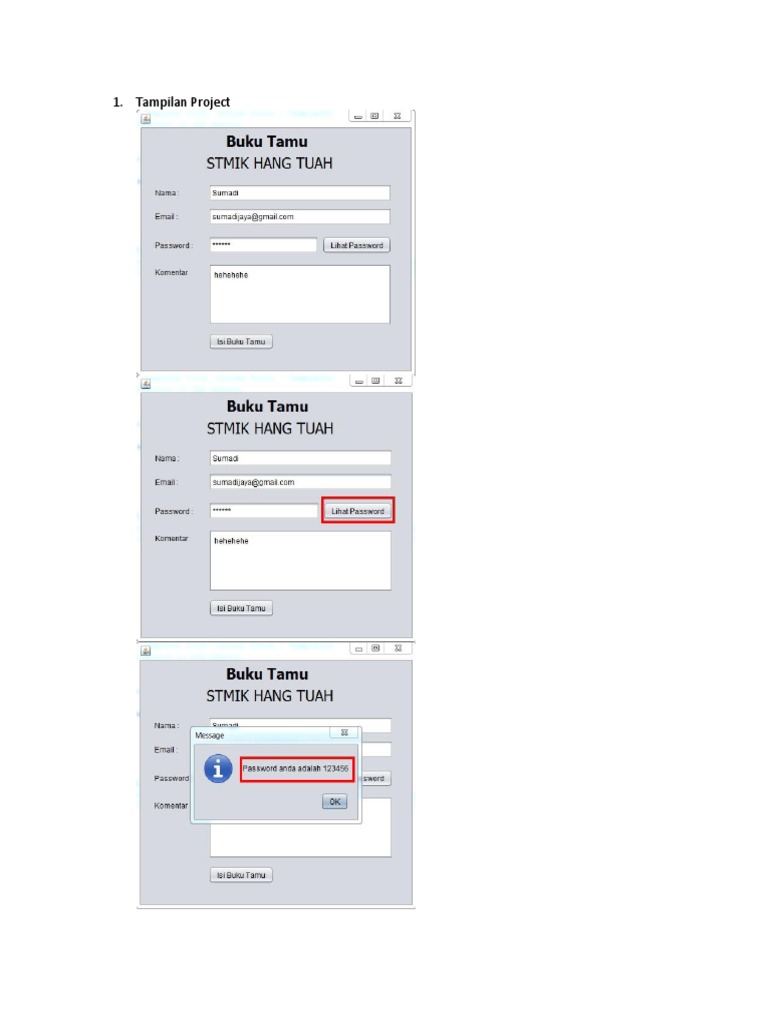 Membuat Buku Tamu Menggunakan Netbeans | PDF | Java Platform ...