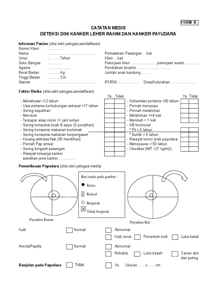 Form Deteksi Dini IVA-SADANIS | PDF