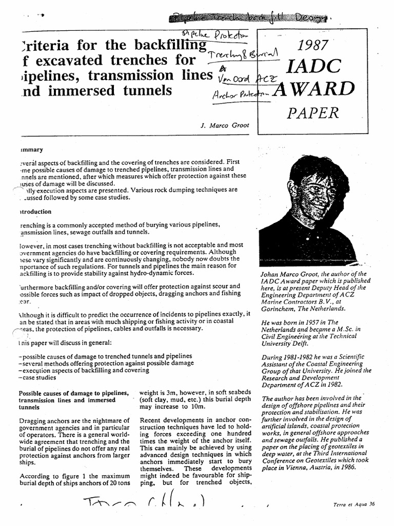 Pipeline Trench Backfill Design | PDF