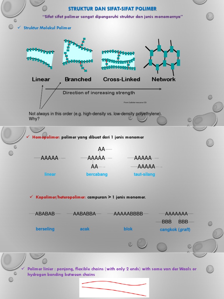 Struktur Dan Sifat-Sifat Polimer | PDF