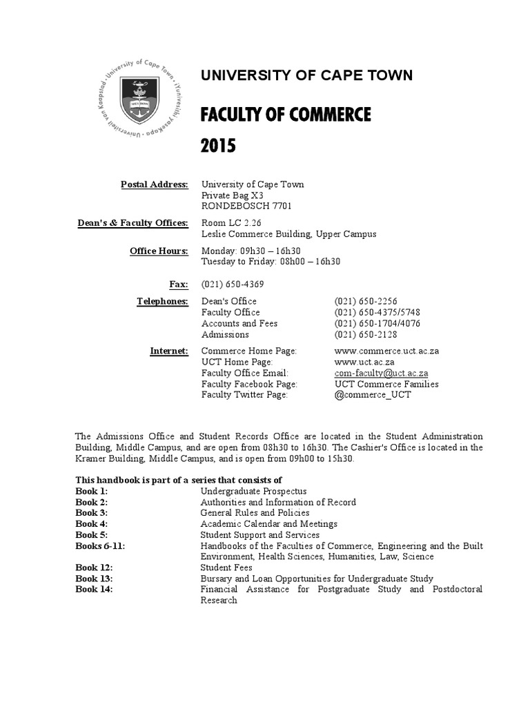 Handbook 6A Commerce Undergraduate Studies2015 PDF | PDF | Academic ...