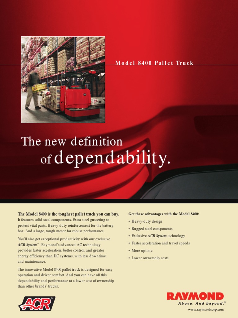 Raymond 8000 Series Spec Sheet | PDF | Pallet | Truck