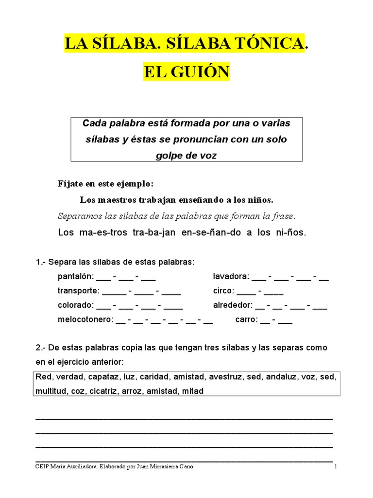 La Silabra La Silaba Tonica | PDF | Fonología | Fonética