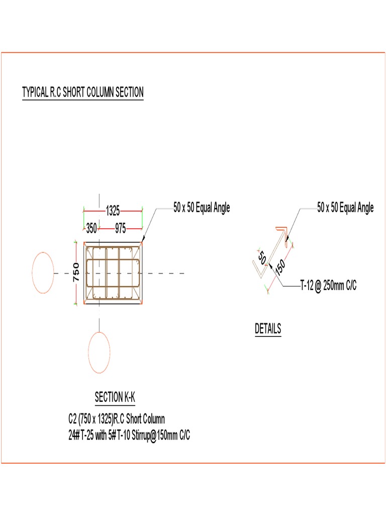 R.C. Short Column Section Details | PDF