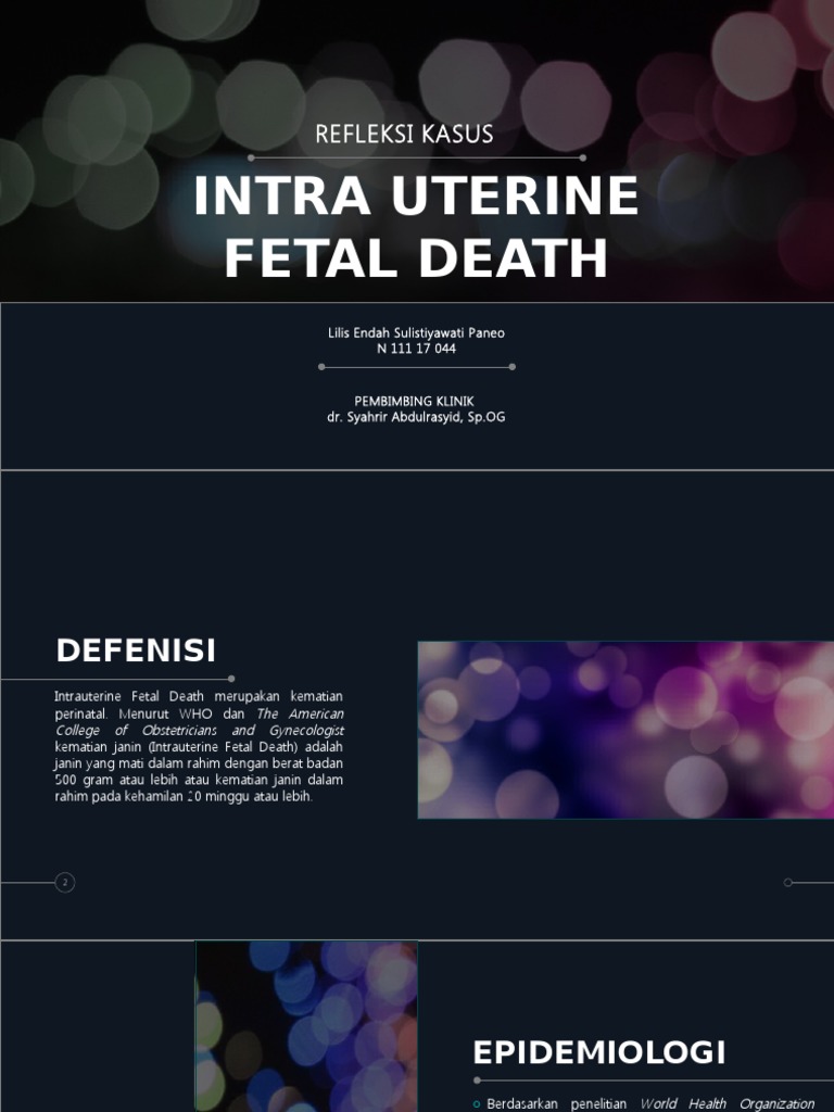 Penanganan Intrauterine Fetal Death | PDF | Kesehatan Holistik