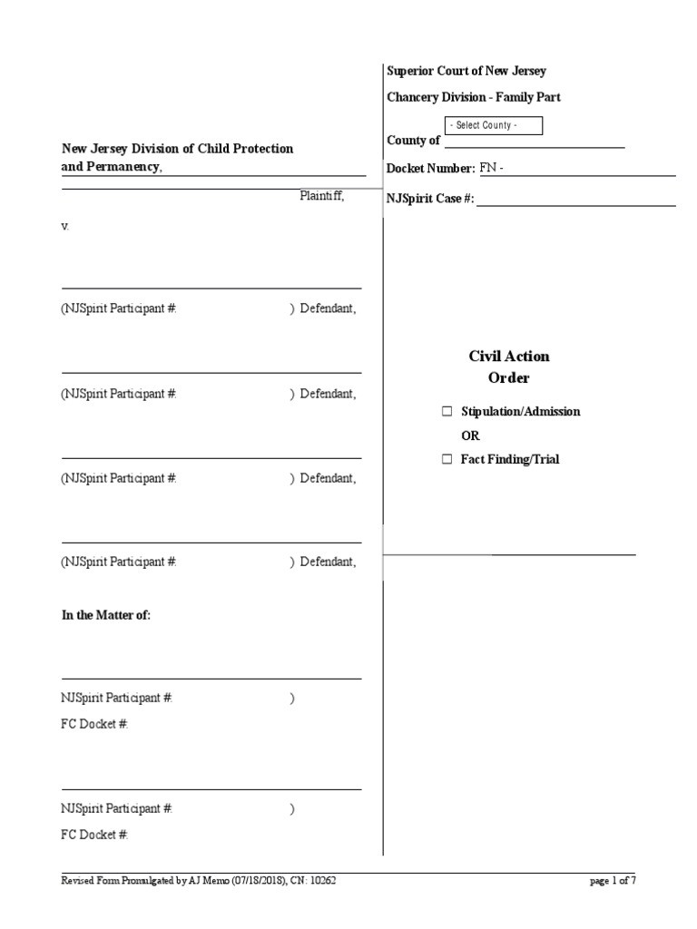 Fn02 Order Stip Fact Find | PDF | Legal Guardian | Evidence