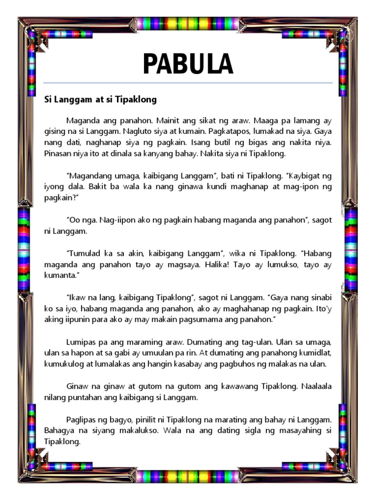 PABULA1 | PDF