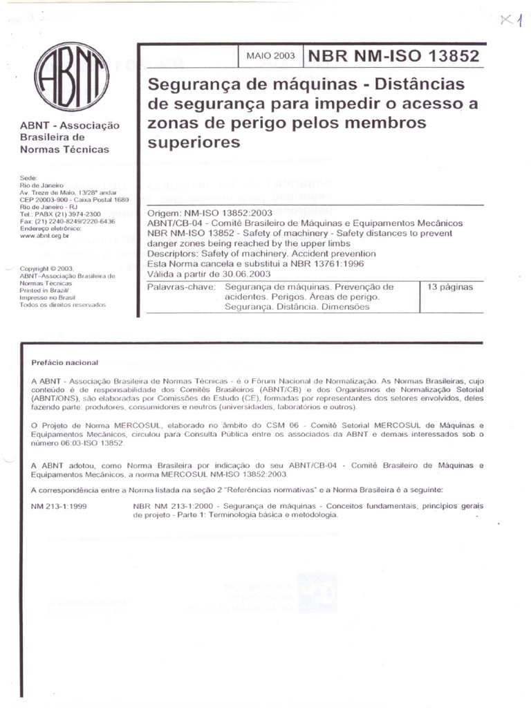 NBR Nm-Iso 13852 PDF | PDF | Business | Natureza