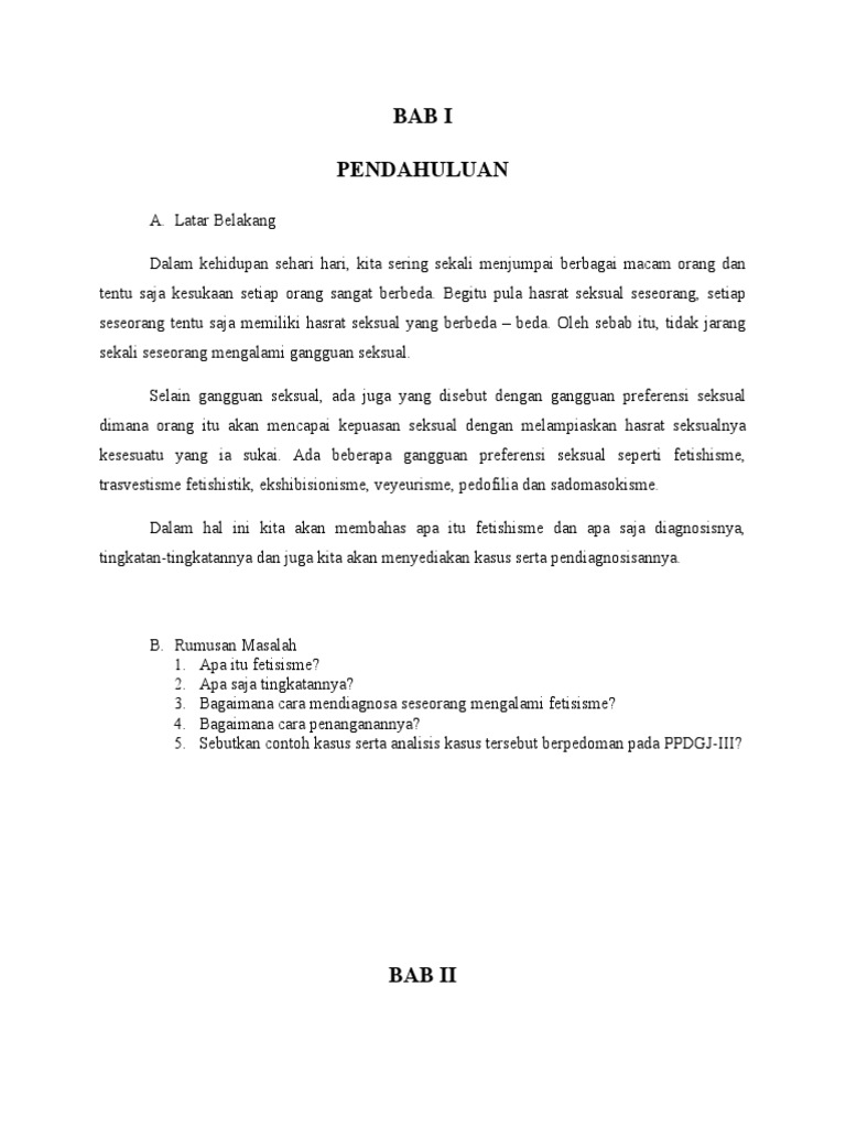 Memahami Fetisisme Seksual dan Contohnya | PDF