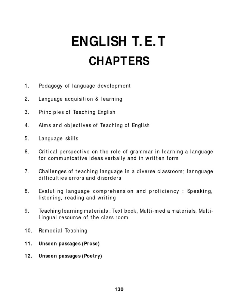 TET English | Download Free PDF | Language Acquisition | Multilingualism