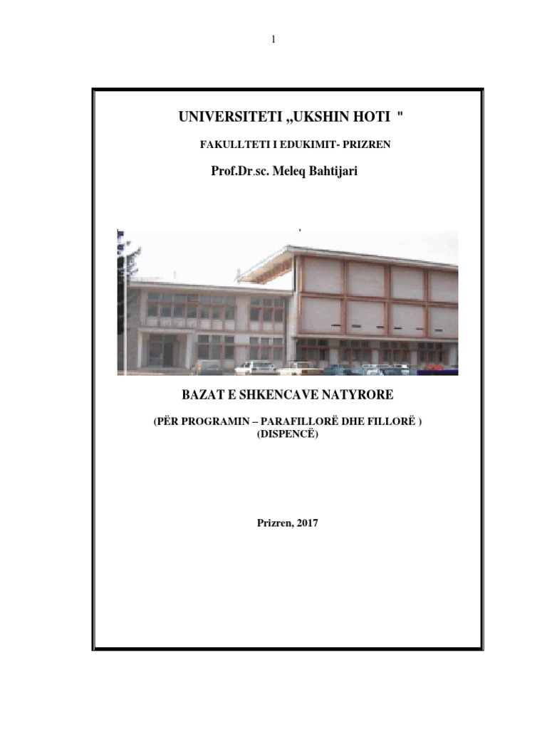 Bazat e Shkencave Natyrore I | PDF