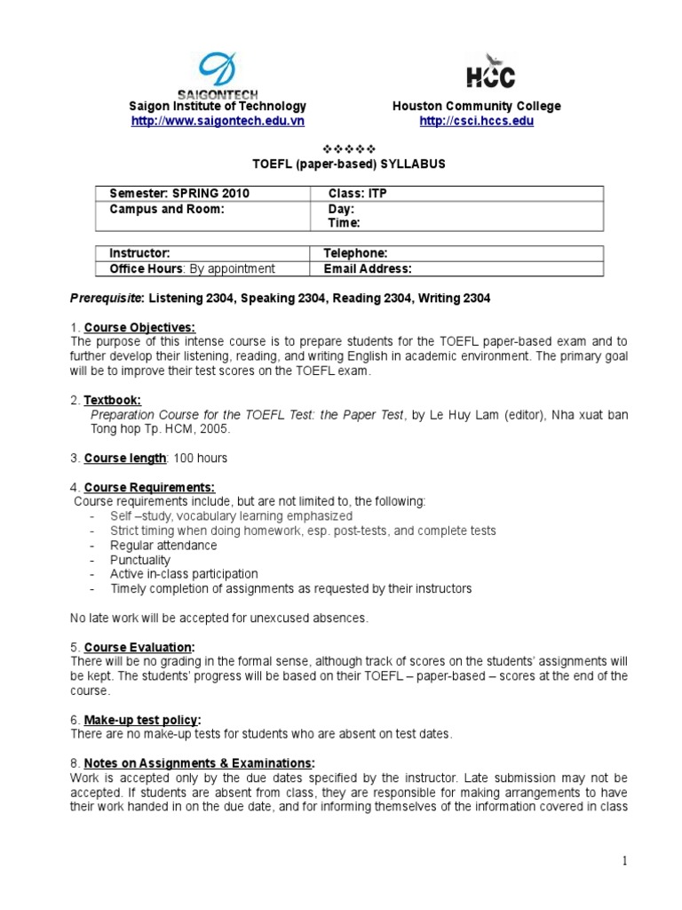 Saigon Institute of Technology Houston Community College | PDF ...