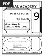 9th Class Physics Notes For Chapter 2 | PDF | Acceleration | Velocity