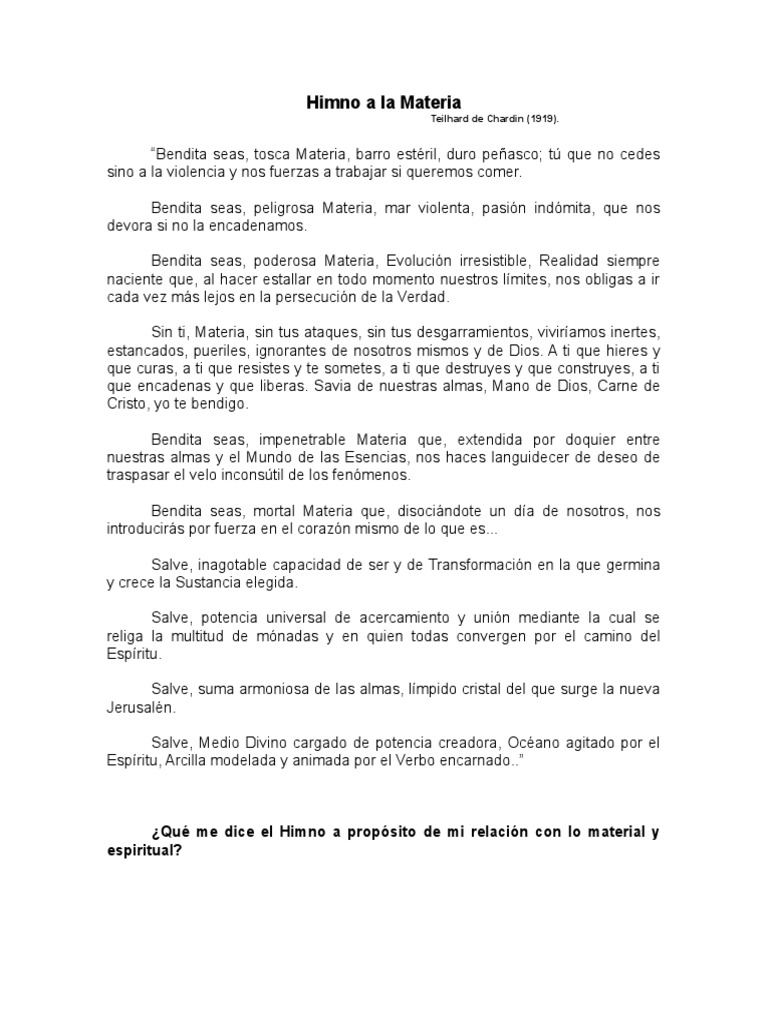 Himno A La Materia | PDF