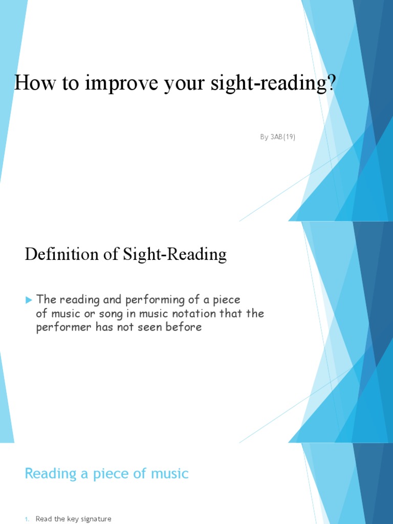 How To Improve Your Sight-Reading | PDF