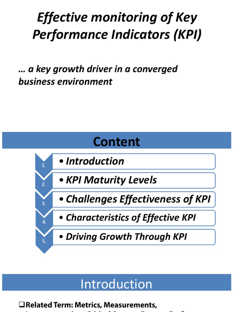 Driving Growth Through KPI Monitoring | PDF | Performance Indicator | Goal