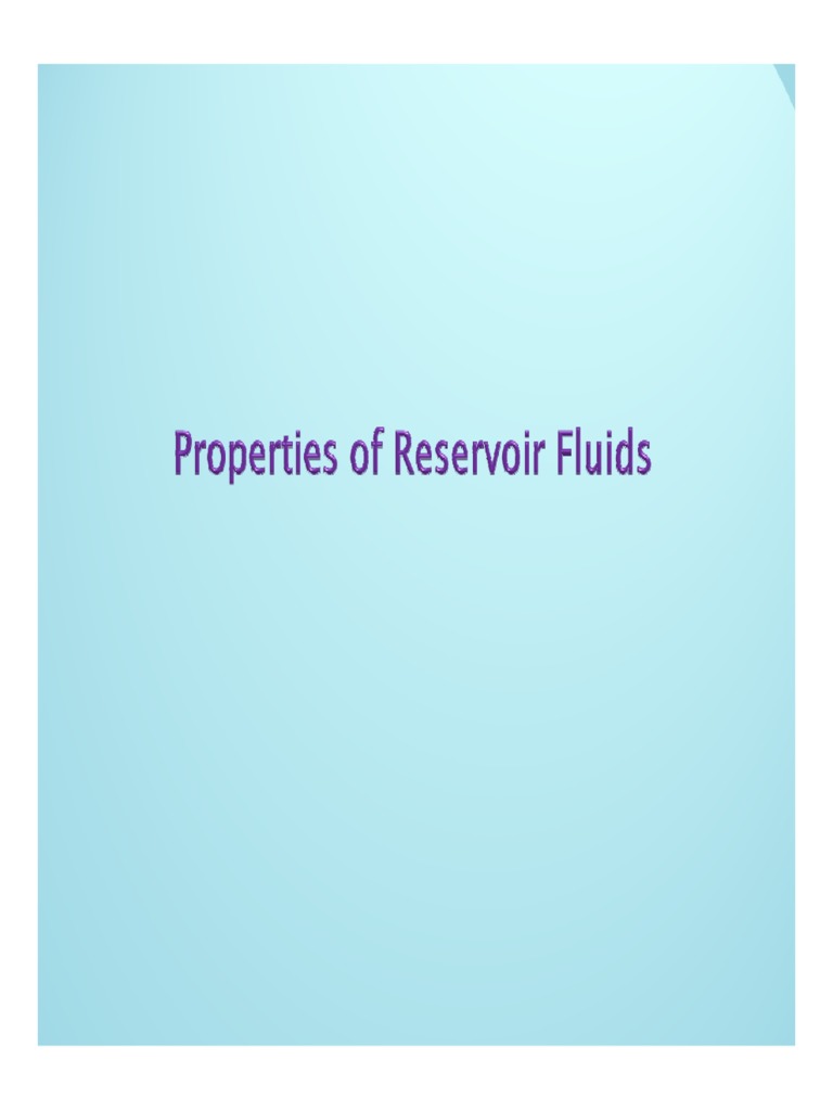 Lecture-08 - Properties of Reservoir Fluid Liquids | PDF | Petroleum ...