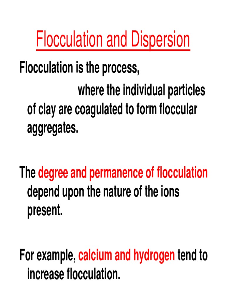 Floculation and Dispersion | PDF | Ion | Soil