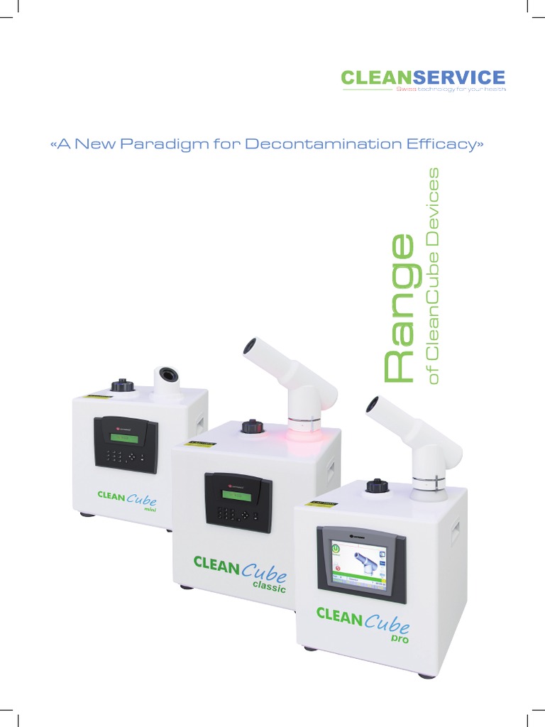 CleanCube Disinfection Device Range | PDF | Hydrogen Peroxide | Silver