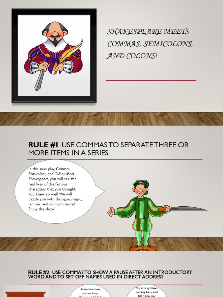 Shakespeare Meets Commas, Semicolons, and Colons | PDF | Characters In ...