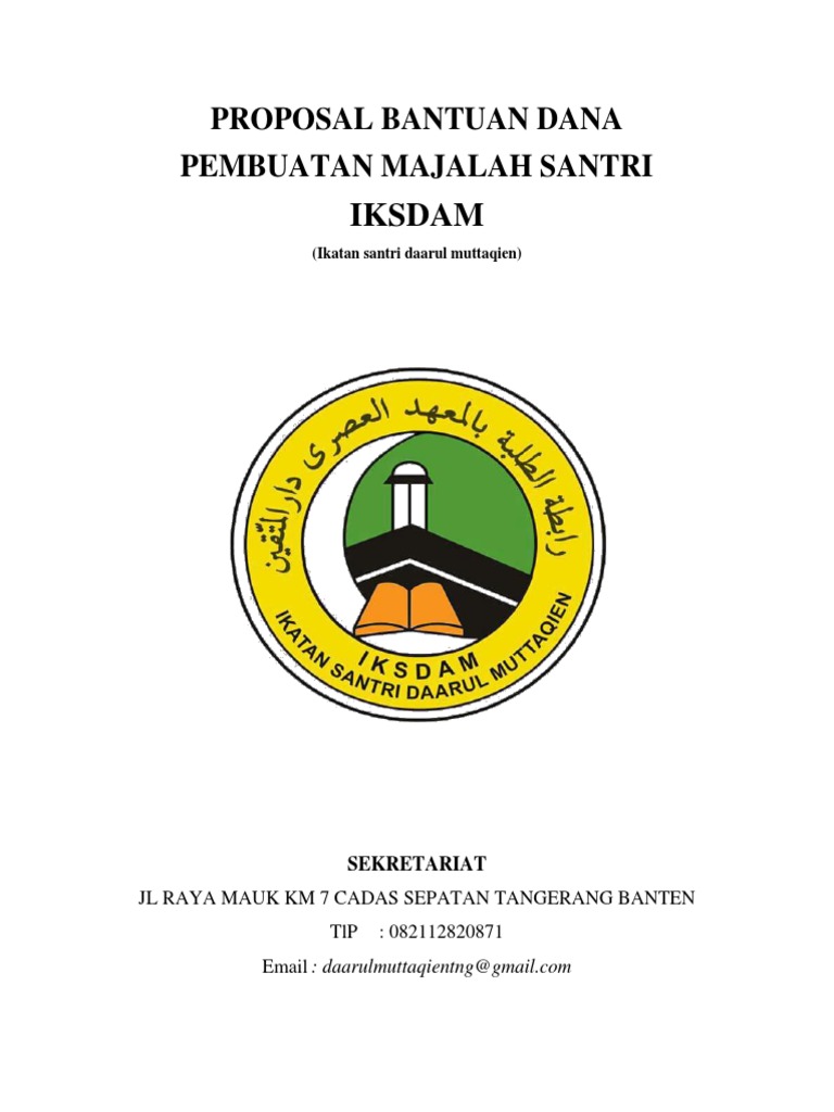 Proposal Dana Majalah Santri Daarul Muttaqien | PDF | Karier ...