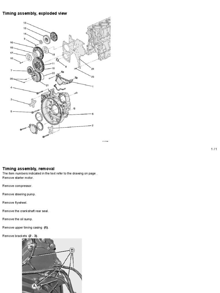 Procedures for Timing Assembly Removal and Fitting on a Diesel Engine ...