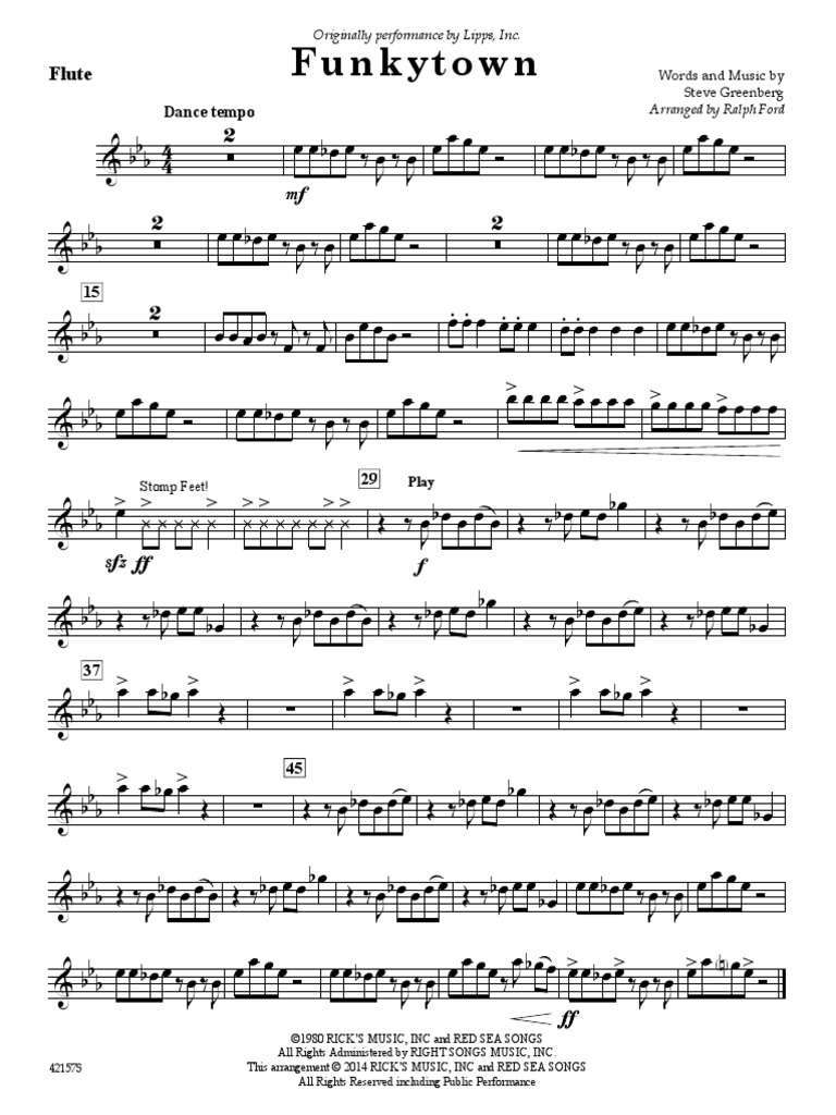 Funkytown - Full Parts | PDF