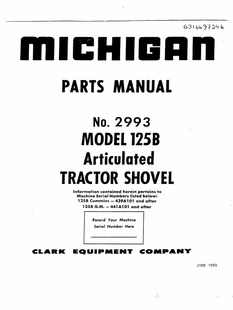 Catalogo Carregadeira Michigan 125B | PDF | Transmission (Mechanics) | Axle