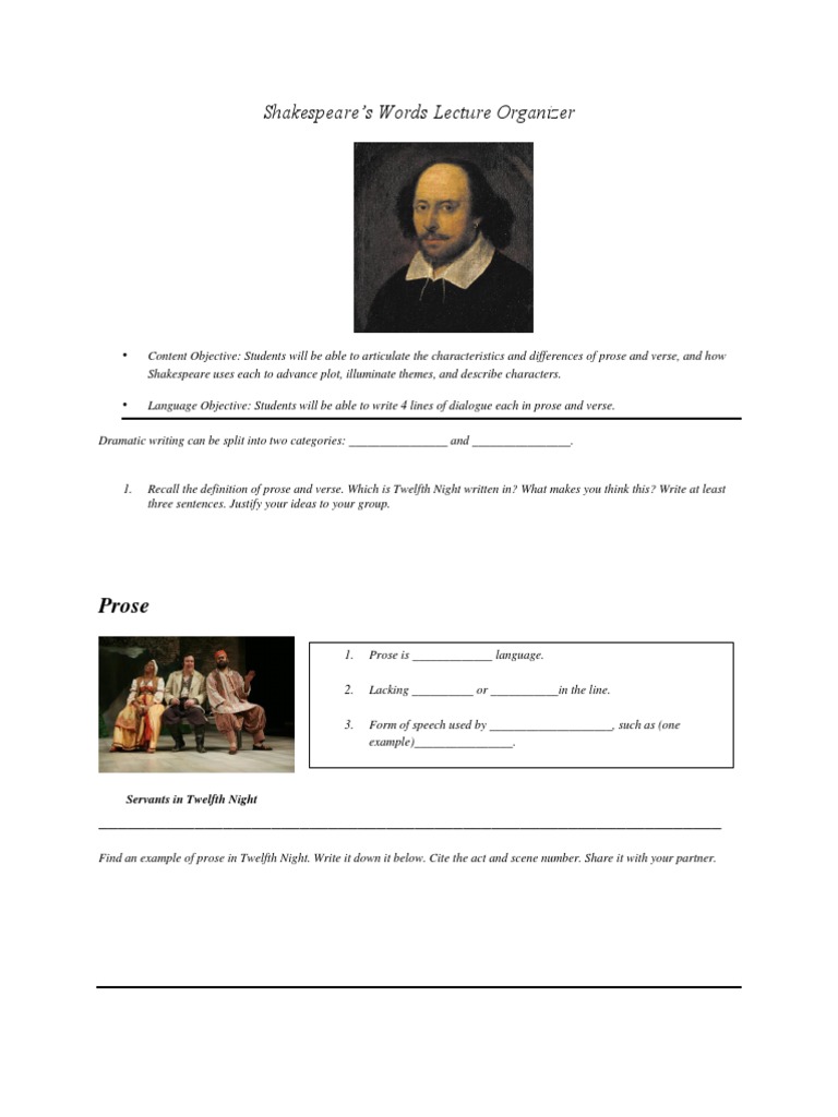 Shakespeares Words Guided Notes | PDF | William Shakespeare | Speech
