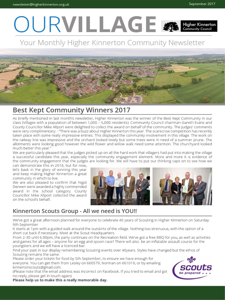 Higher Kinnerton Newsletter 0917 | PDF | Leisure