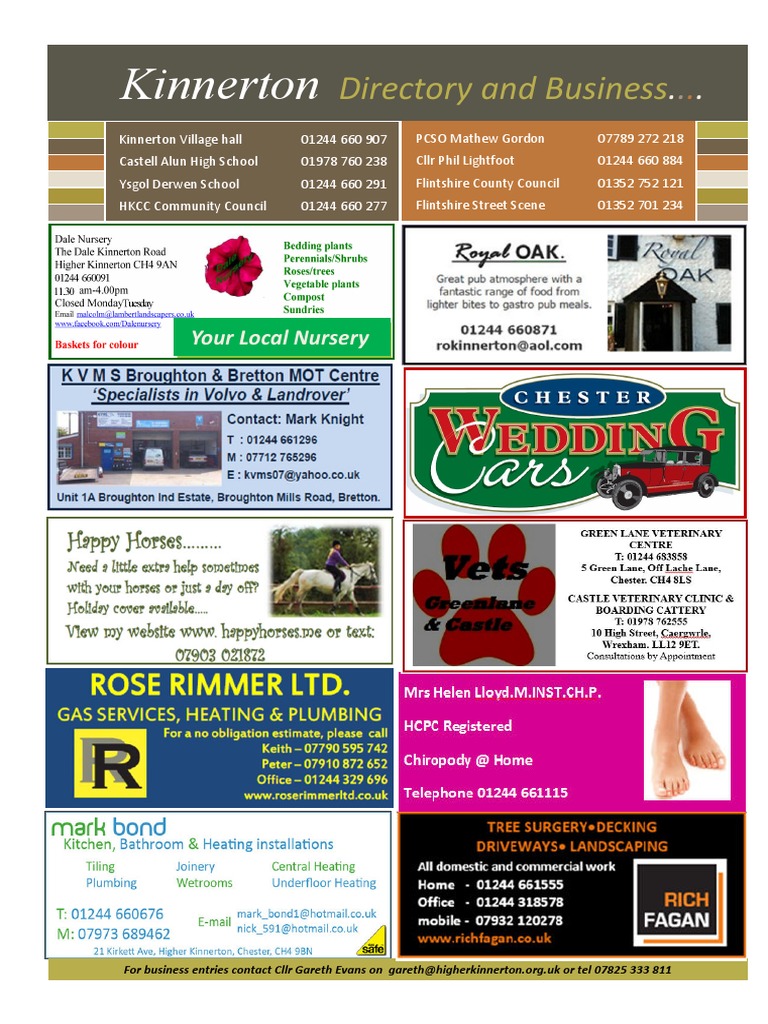 Higher Kinnerton Newsletter 0516 | PDF | Leisure | Nature