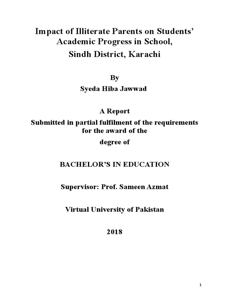 Assignemnt 3 Report | PDF | Literacy | Psychological Concepts