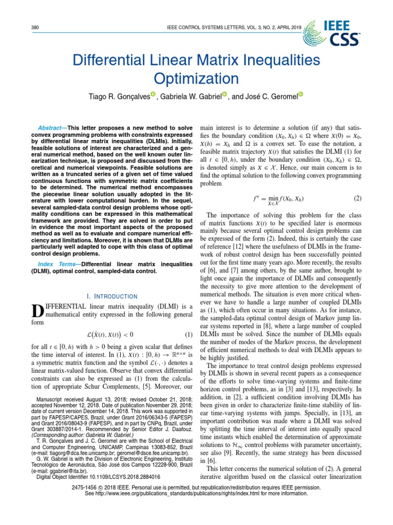 DLMI_2019 | PDF | Mathematical Optimization | Matrix (Mathematics)
