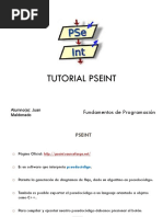 Clase04 Tutorial Pseint | PDF | Estructura de datos de matriz | Algoritmos