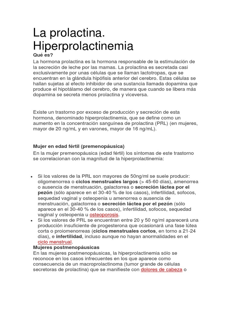 La Prolactina | PDF | Hormona luteinizante | Sistema endocrino