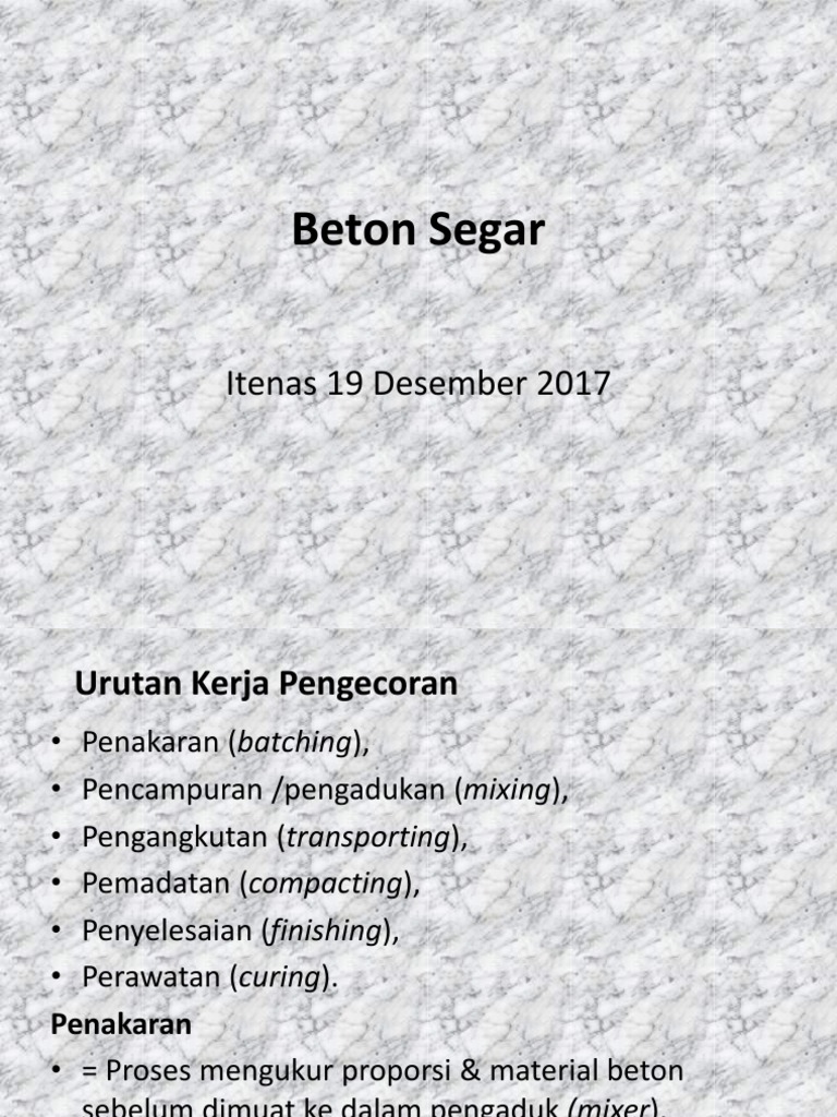 Beton Segar | PDF