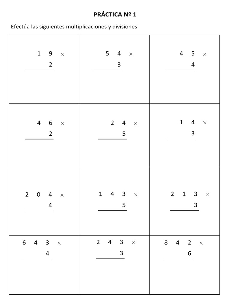 Multiplicacion y Division | PDF | Enseñanza de matemática