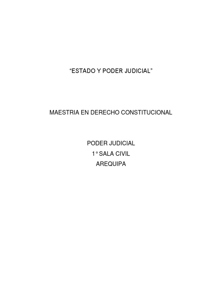 Estado y Poder Judicial | PDF | Juez | Justicia