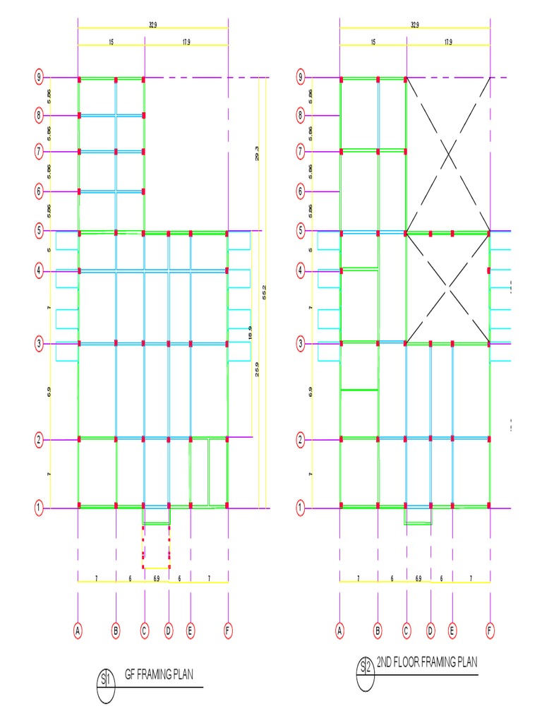 GF Framing Plan S1 2Nd Floor Framing Plan S2 | PDF