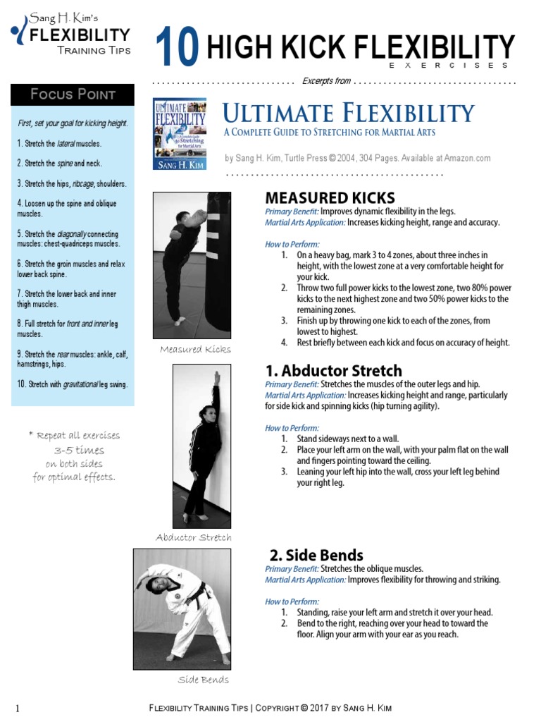 Flexibility+for+High+Kick+by+Sang+H.+Kim SM | PDF | Flexibility ...