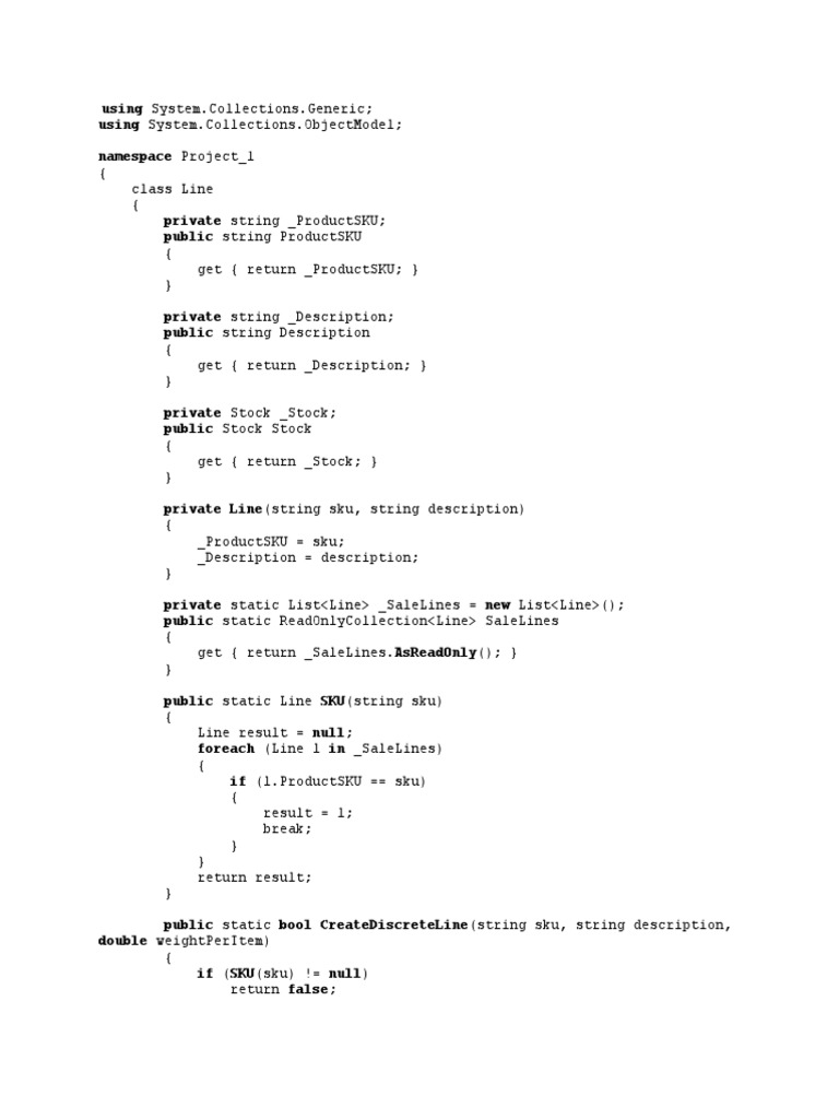 Using System Collections Generic Using System Collections Objectmodel Namespace Project 1