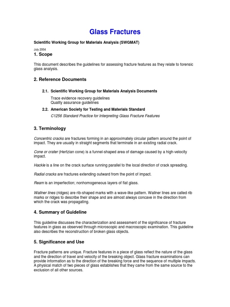 Glass Fractures | PDF | Fracture | Impact Crater