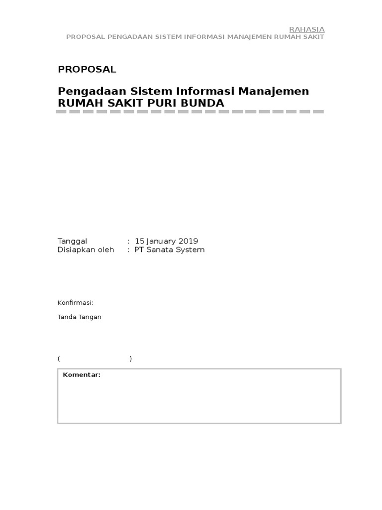 Proposal SIM RS | PDF